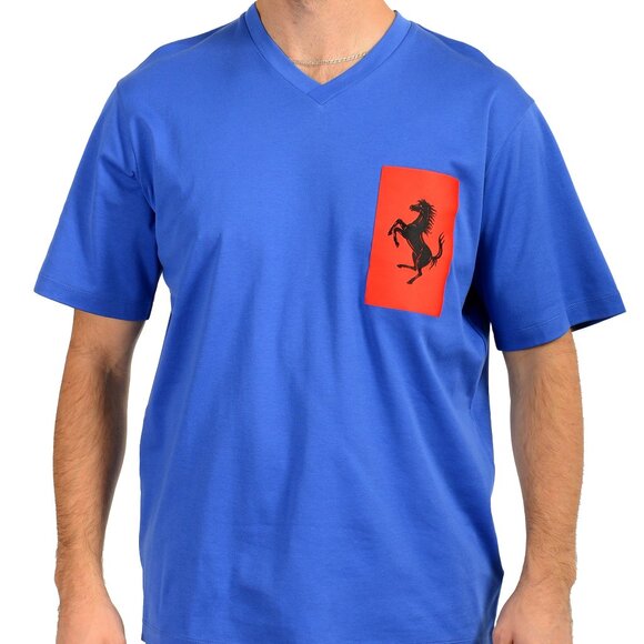 Scuderia Ferrari | Shirts | Scuderia Ferrari Mens Blue Pocket Vneck ...